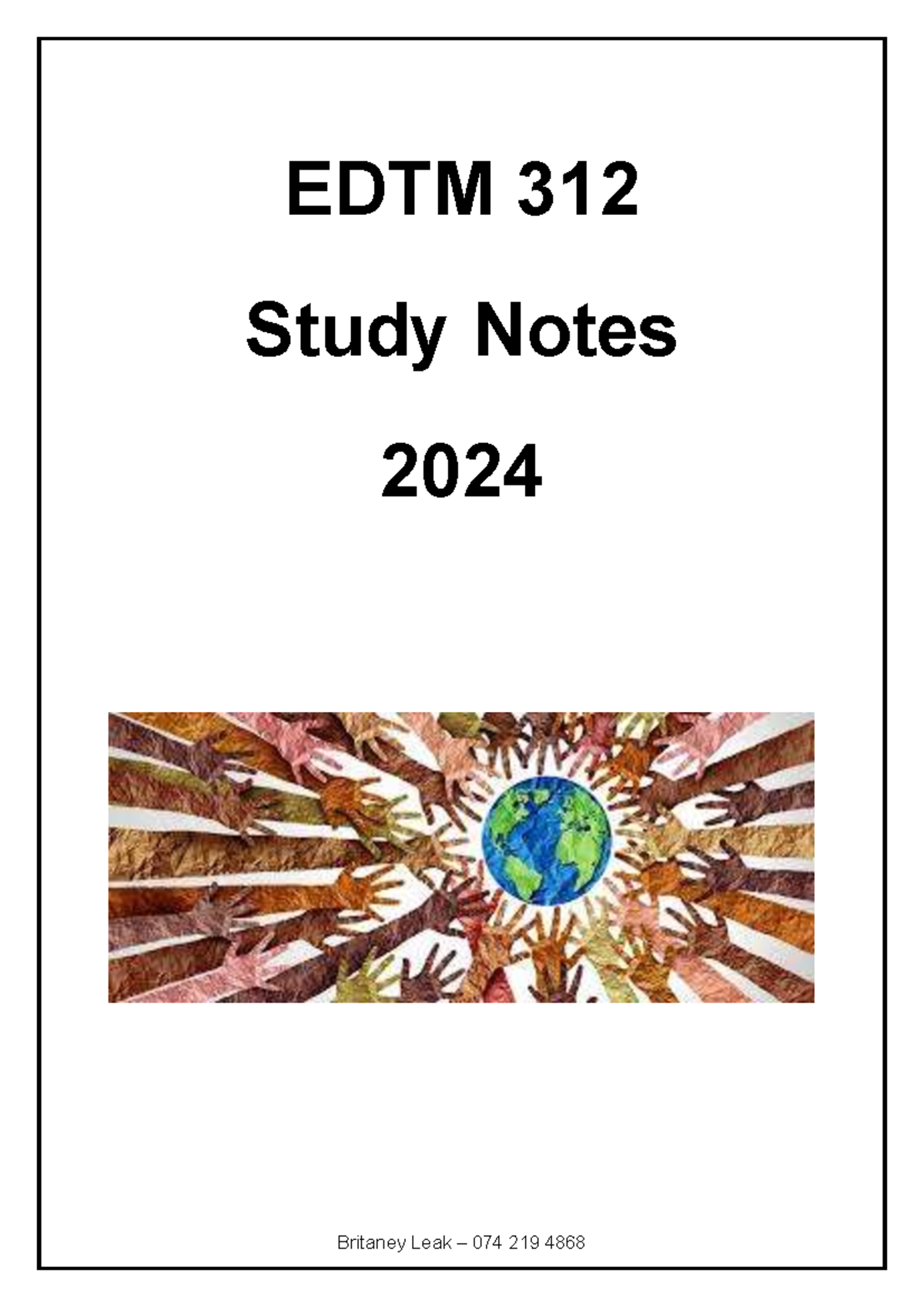 EDTM 311 - Study Notes - EDTM 312 Study Notes 2024 Study Unit 1 ...