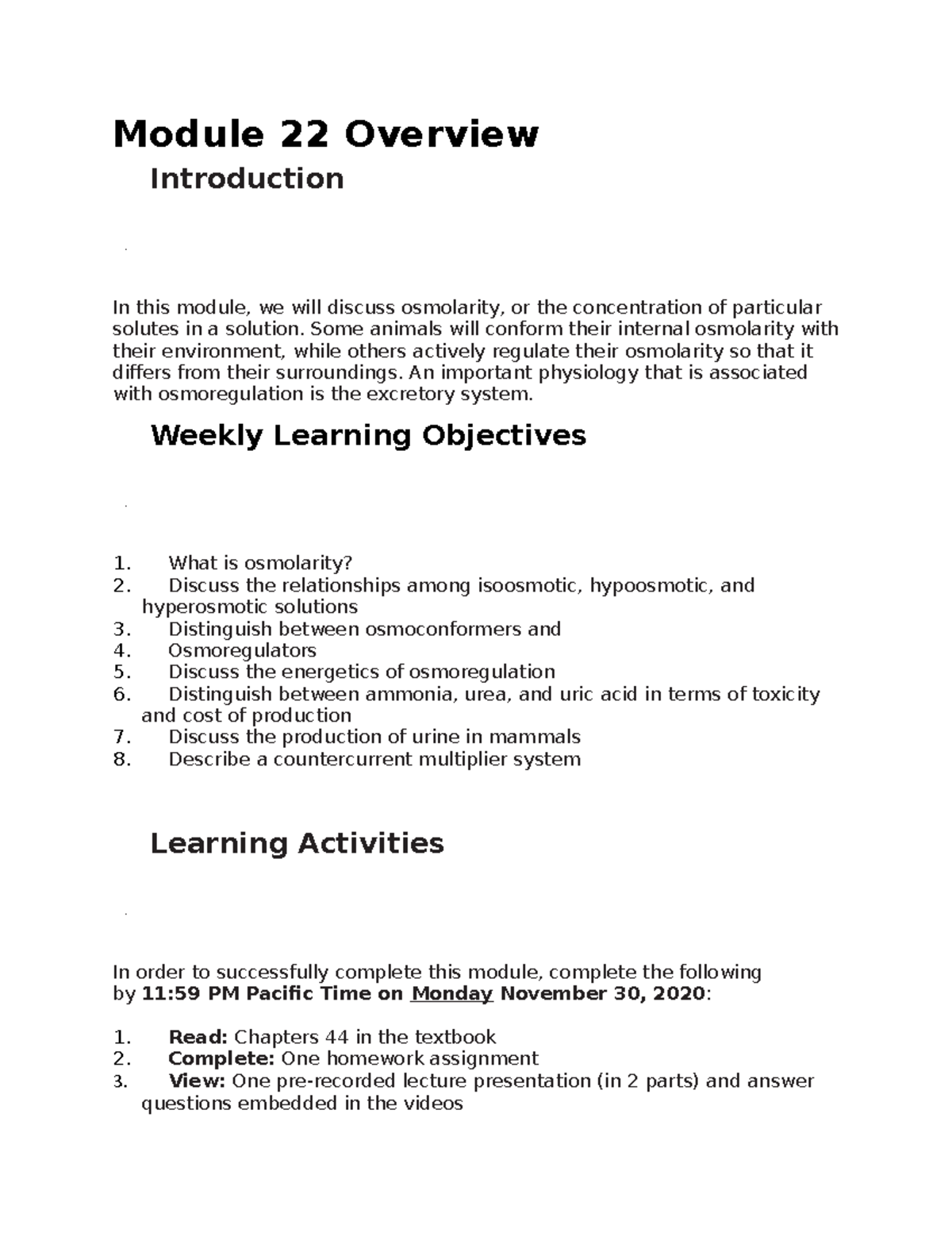 Module 22 Overview 2020 - Module 22 Overview Introduction In this ...