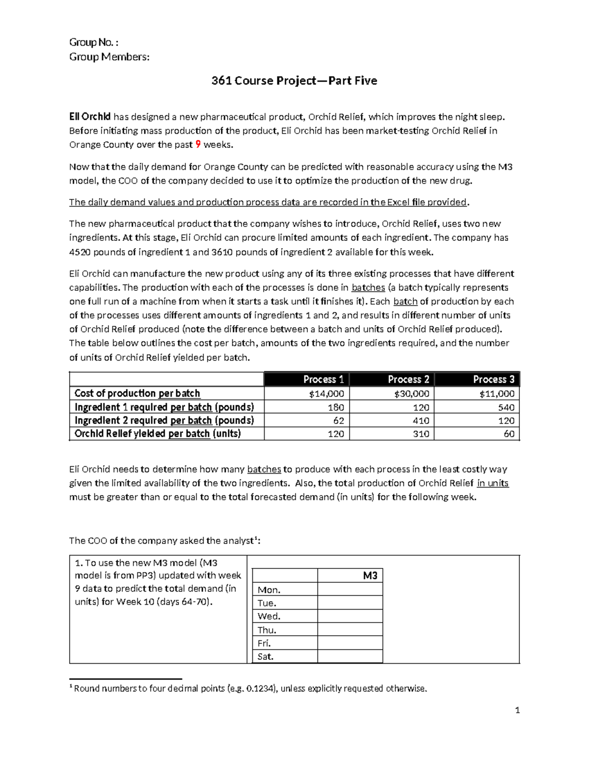 361 Course Project Part 5 - Group No. : Group Members: 361 Course ...