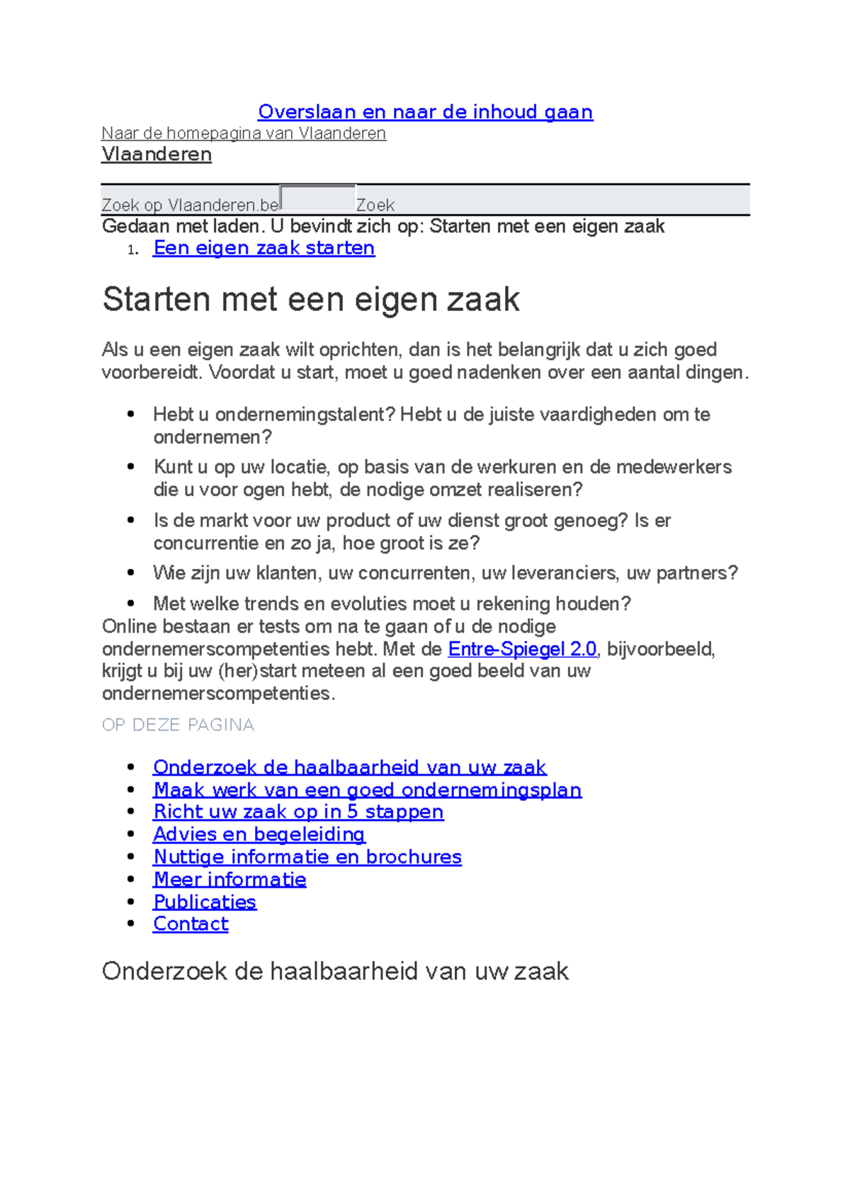 Starten met een eigen zaak - Overslaan en naar de inhoud gaan Naar de ...