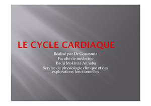 Physio cardio 23-05-pression arterielle gouasmia - ####### Realisée par ####### Dr H ...