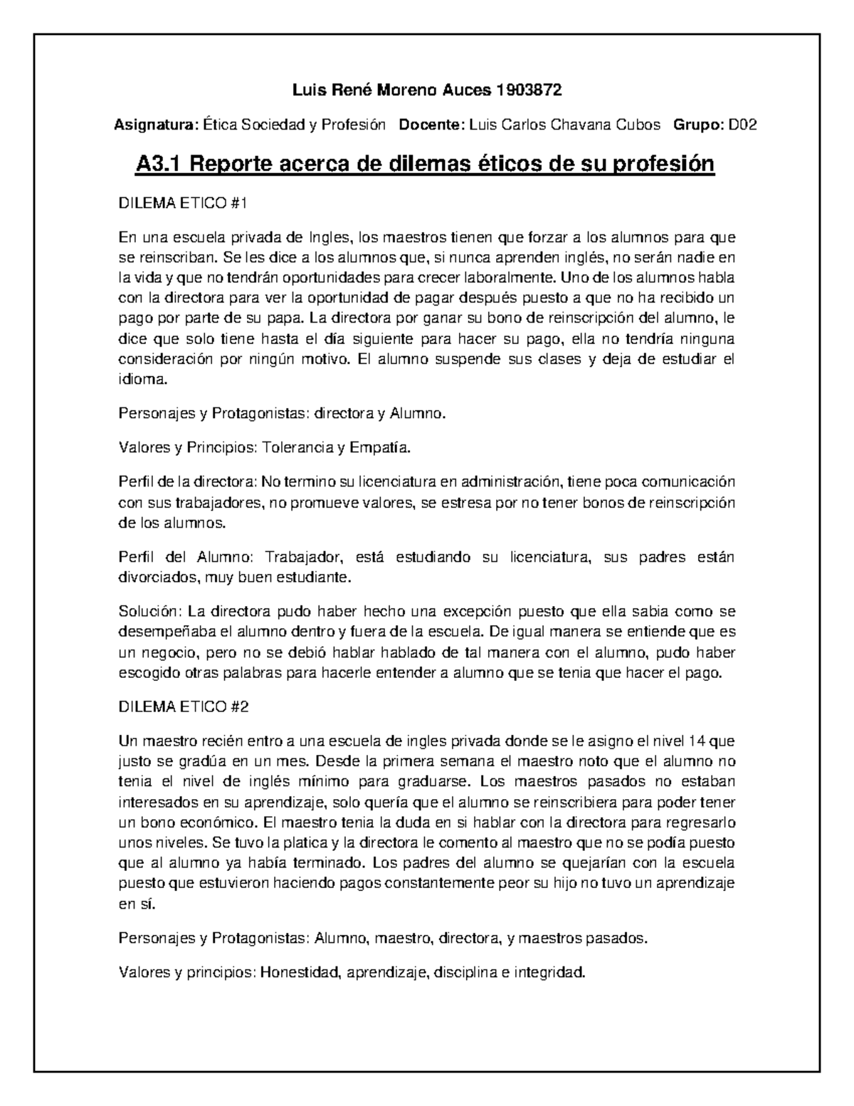 A3 2 Dilemas éticos - Actividades Nexus - Luis René Moreno Auces ...