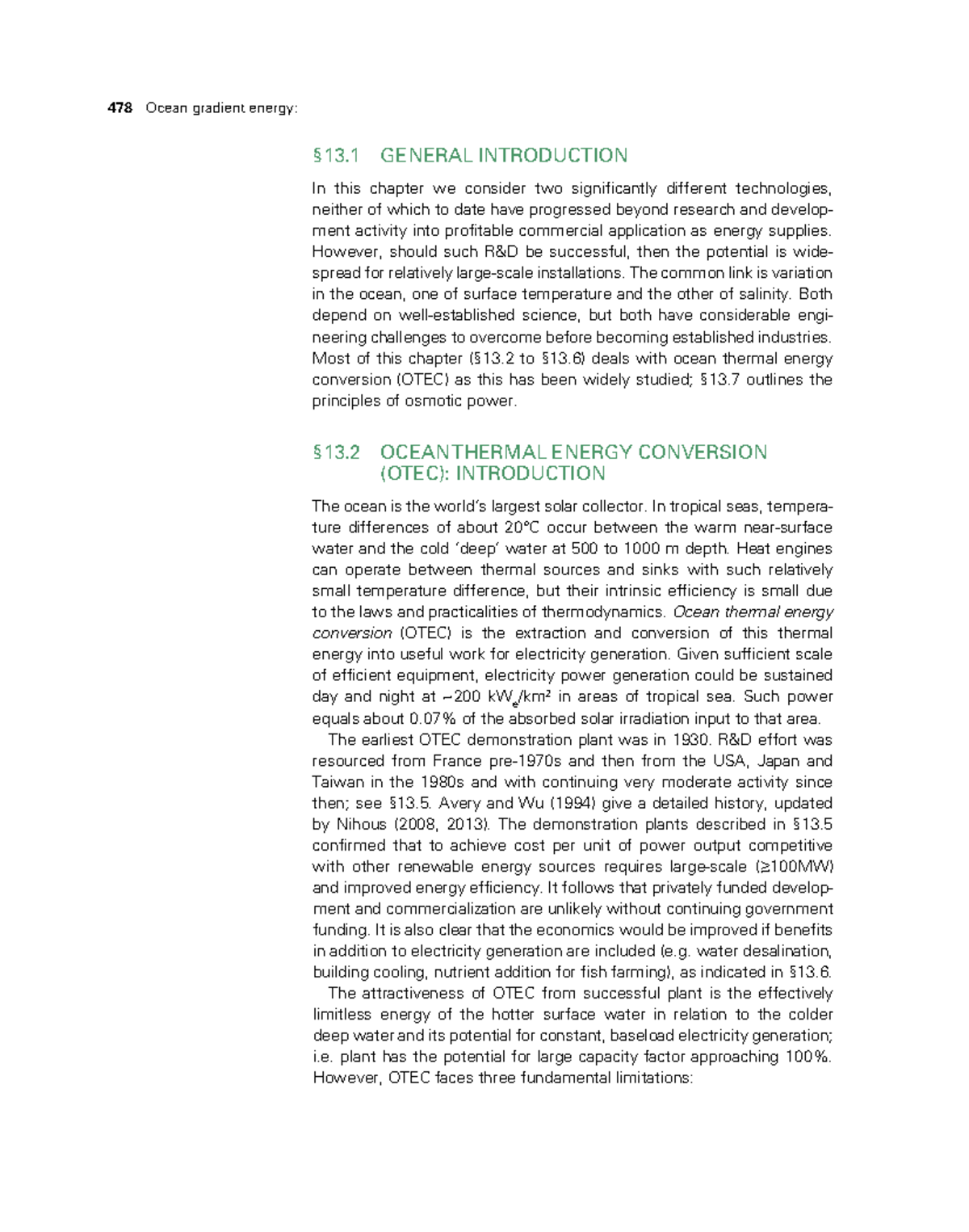 Renewable Energy system- Lecture 50 - 478 Ocean gradient energy: §13 ...
