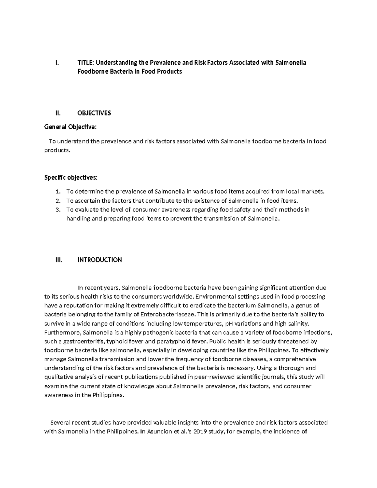 Library Based Research Paper - I. TITLE: Understanding the Prevalence ...