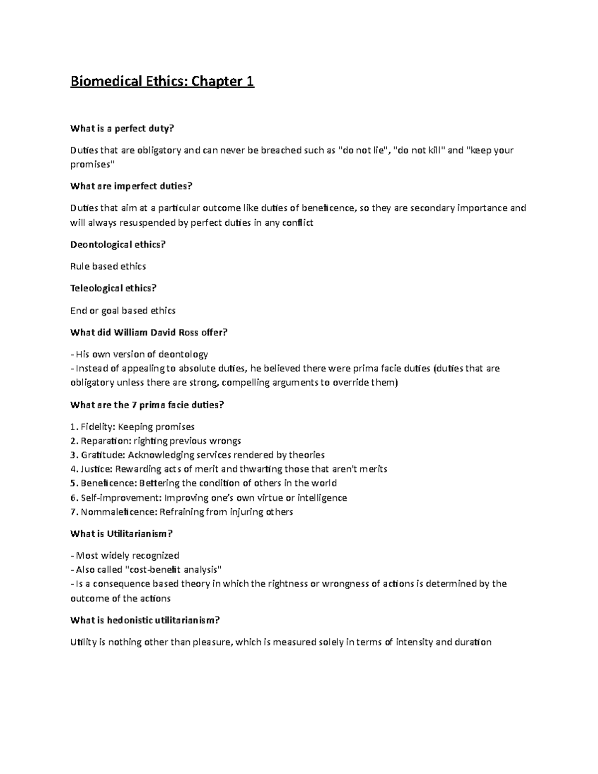 Biomedical Ethics Chapter 1 continued - Biomedical Ethics: Chapter 1 ...