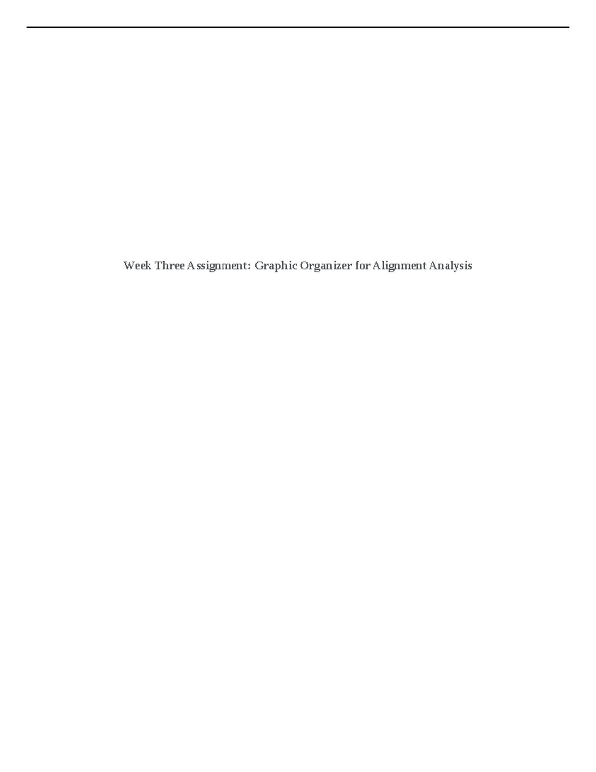 Assignment 3A Graphic Organizer - Week Three Assignment: Graphic ...