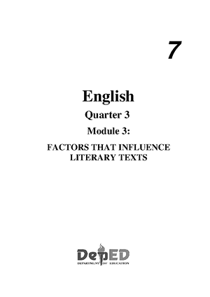 4 Q1 English - First Quarter Module 4 for Grade 7 Class - English ...