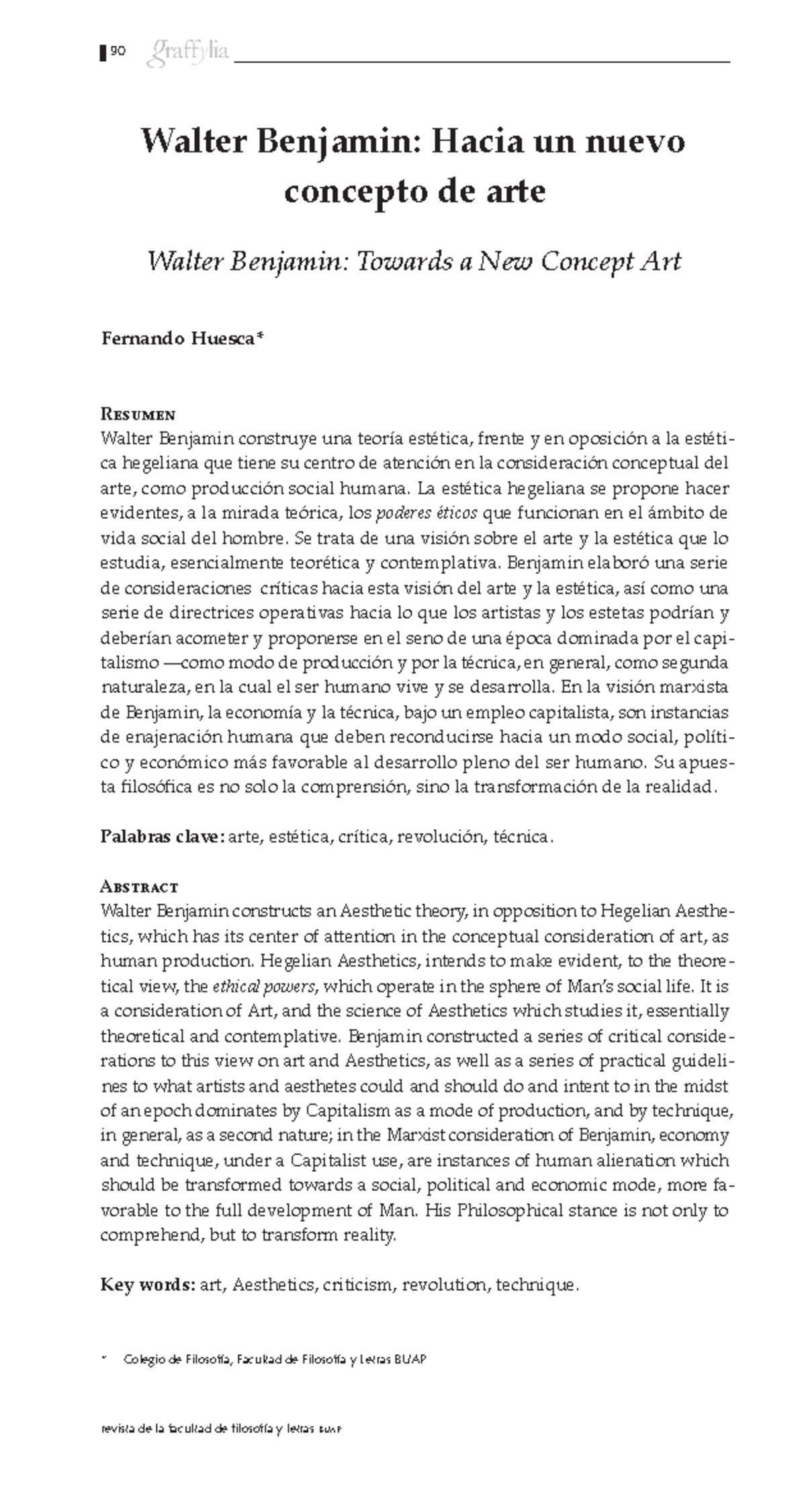 Benjamin - material complementario - revista de la facultad de ...