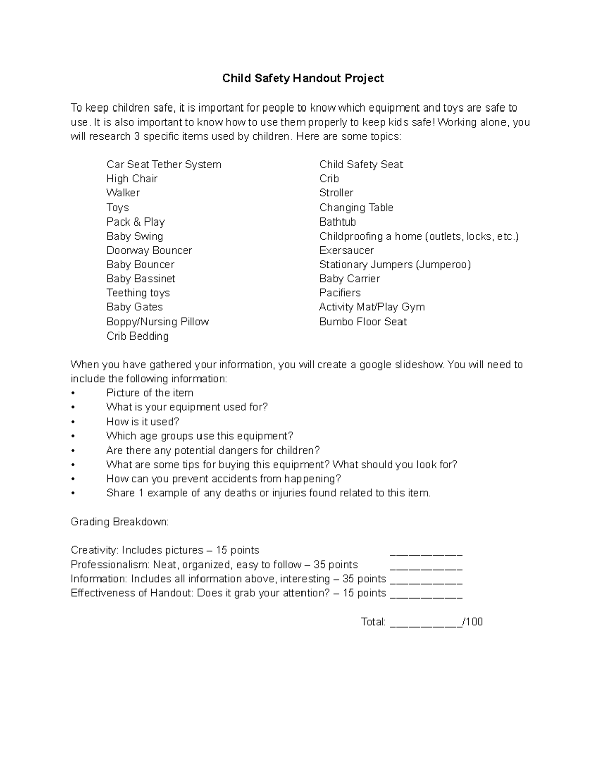 Child Safety Project - its about math and history ...