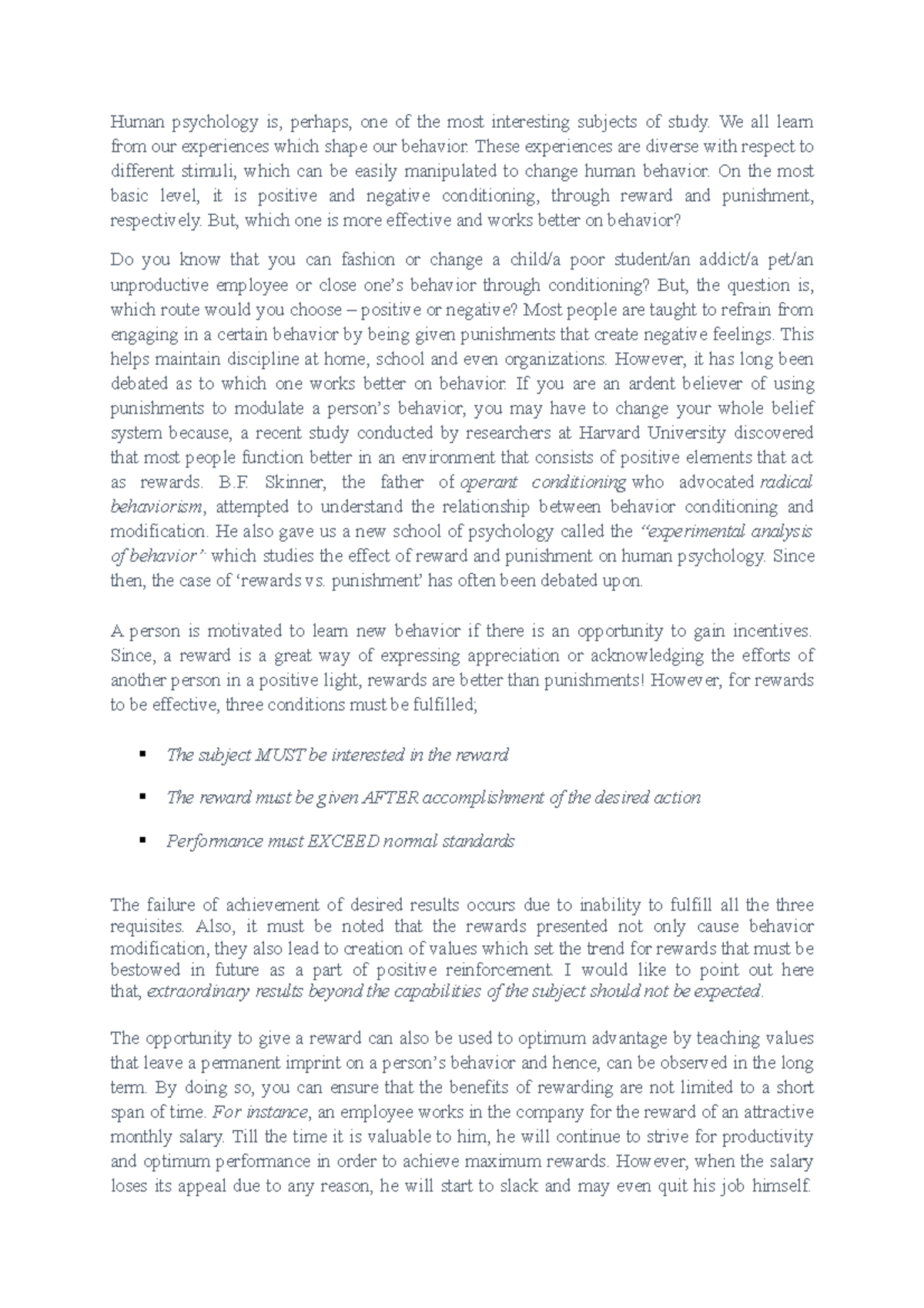 Human psychology - We all learn from our experiences which shape our ...