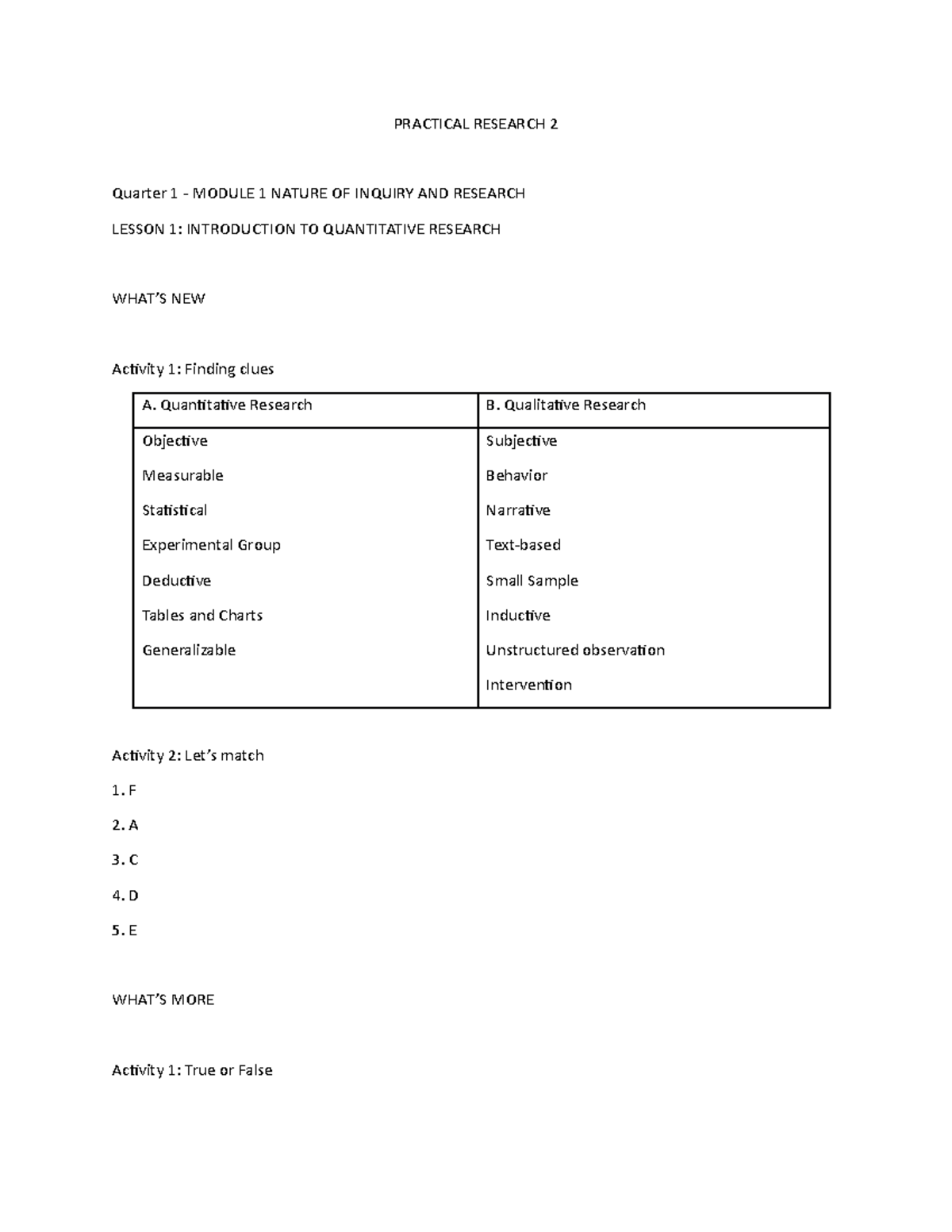 Practical Research First Quarter Christian Acuna - PRACTICAL RESEARCH 2 ...