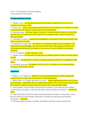 C213 - Notes/Cheatsheet for OA - 1. Accounting – the recording of the ...