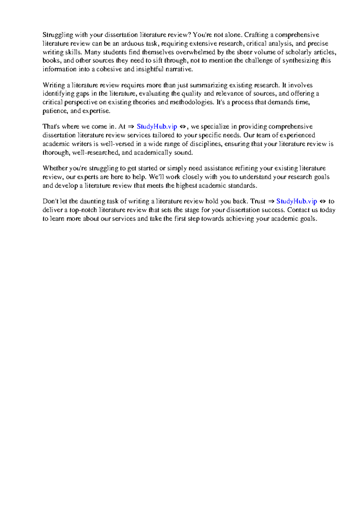 Dissertation Literature Review Services - Struggling with your ...