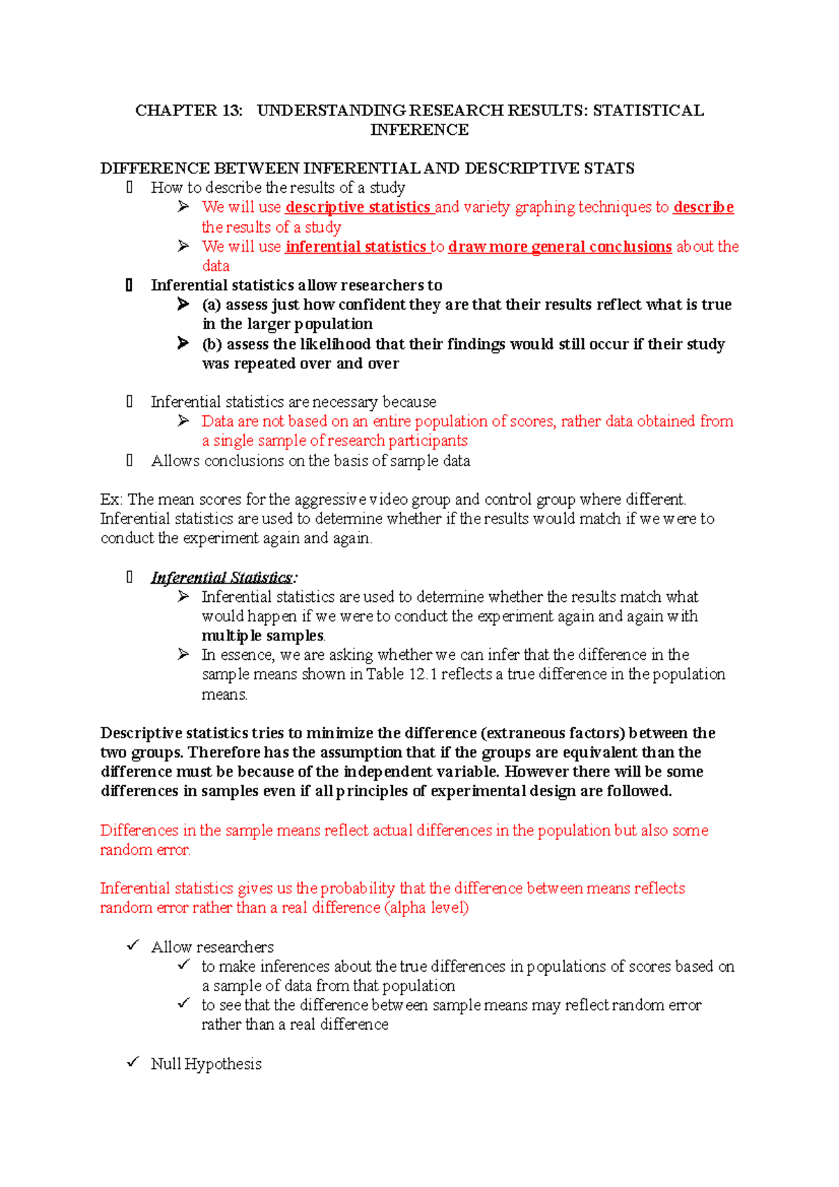 PSYC208 Understanding Research Results- Statistical Inference - CHAPTER 13: UNDERSTANDING ...
