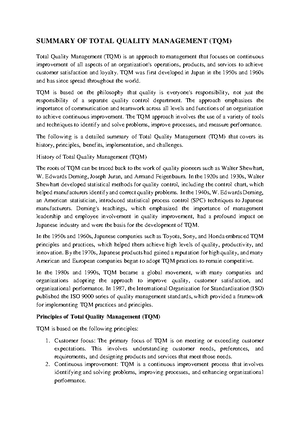 Summary of Six Sigma - SUMMARY OF SIX SIGMA Six Sigma methodology is a ...