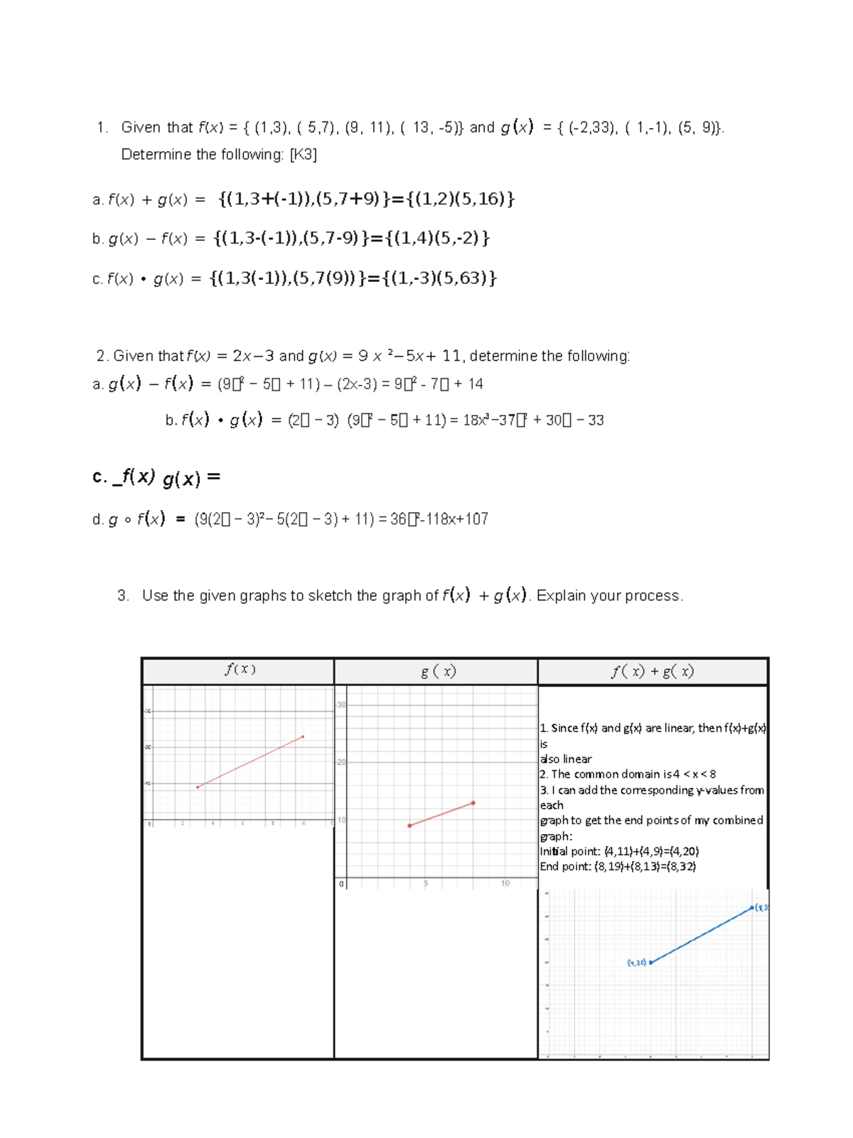 Assignment 4 Comp Calculas 1 Given That F x 1 3 5 7 9