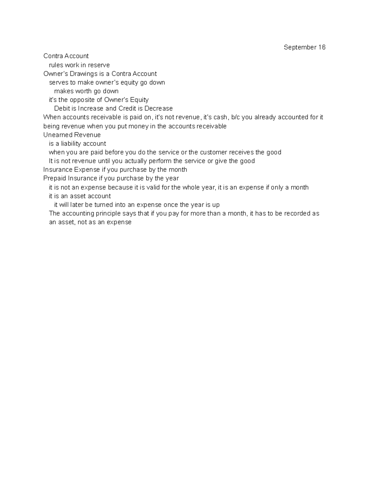 ACTY 2100 - My Lecture Notes on Contra Accounts (From September 16 ...