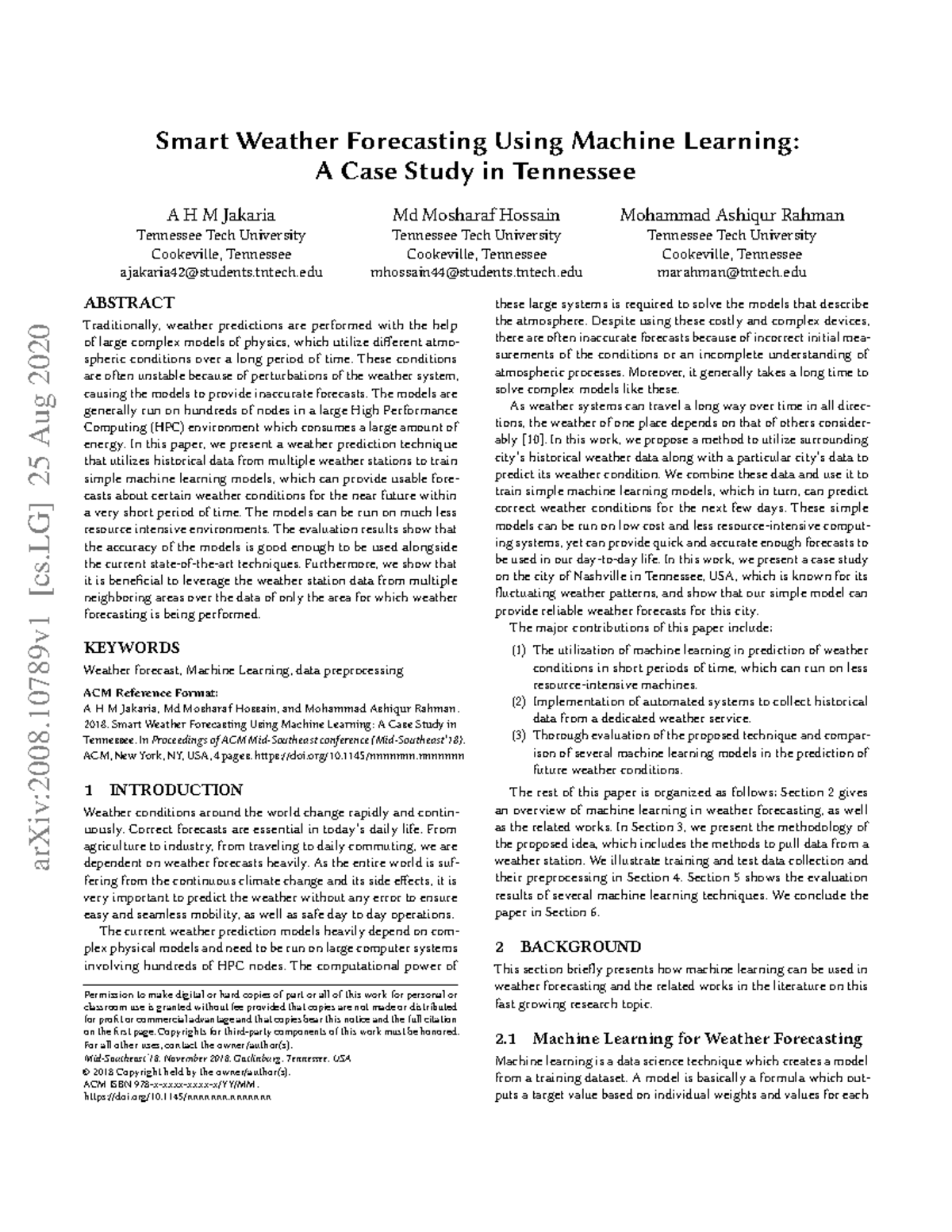 2008 - Face - Smart Weather Forecasting Using Machine Learning: A Case ...