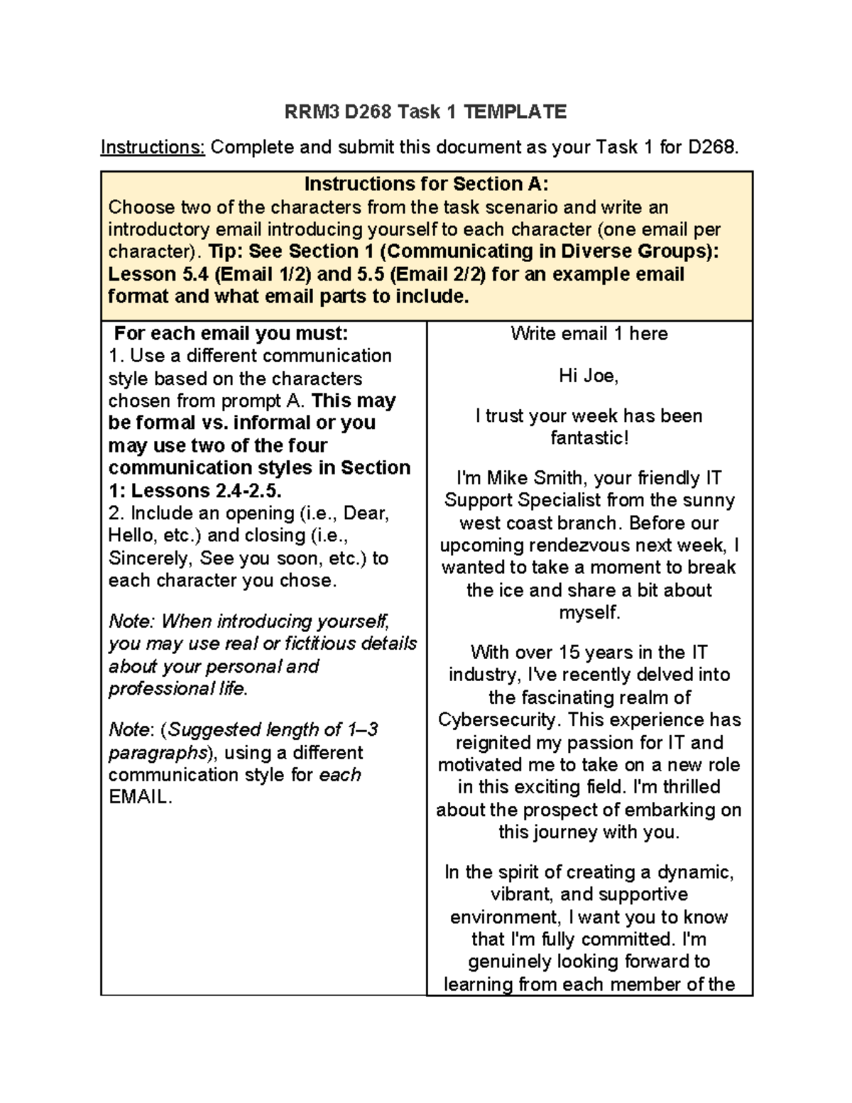 RRM3 D268 Task 1 - RRM3 D268 Task 1 - RRM3 D268 Task 1 TEMPLATE ...