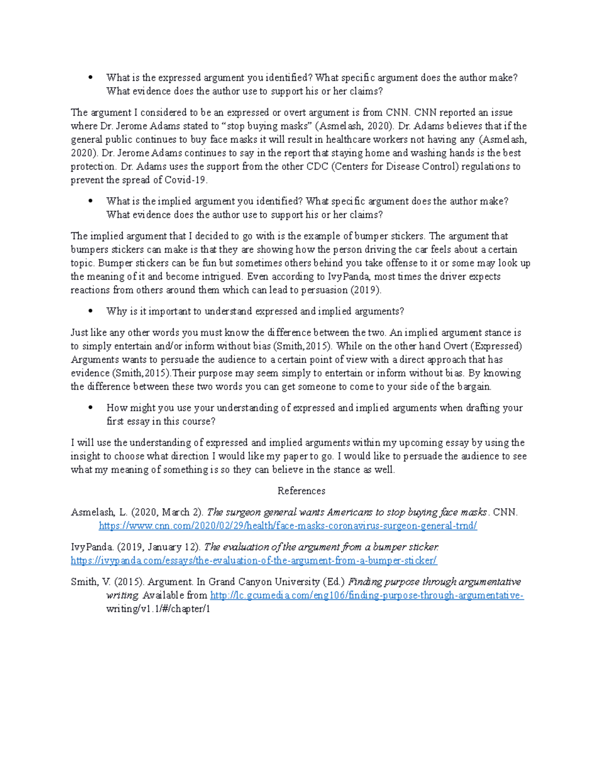 T1 Topic 1 Discussion Question 1 Week 1 - What is the expressed ...