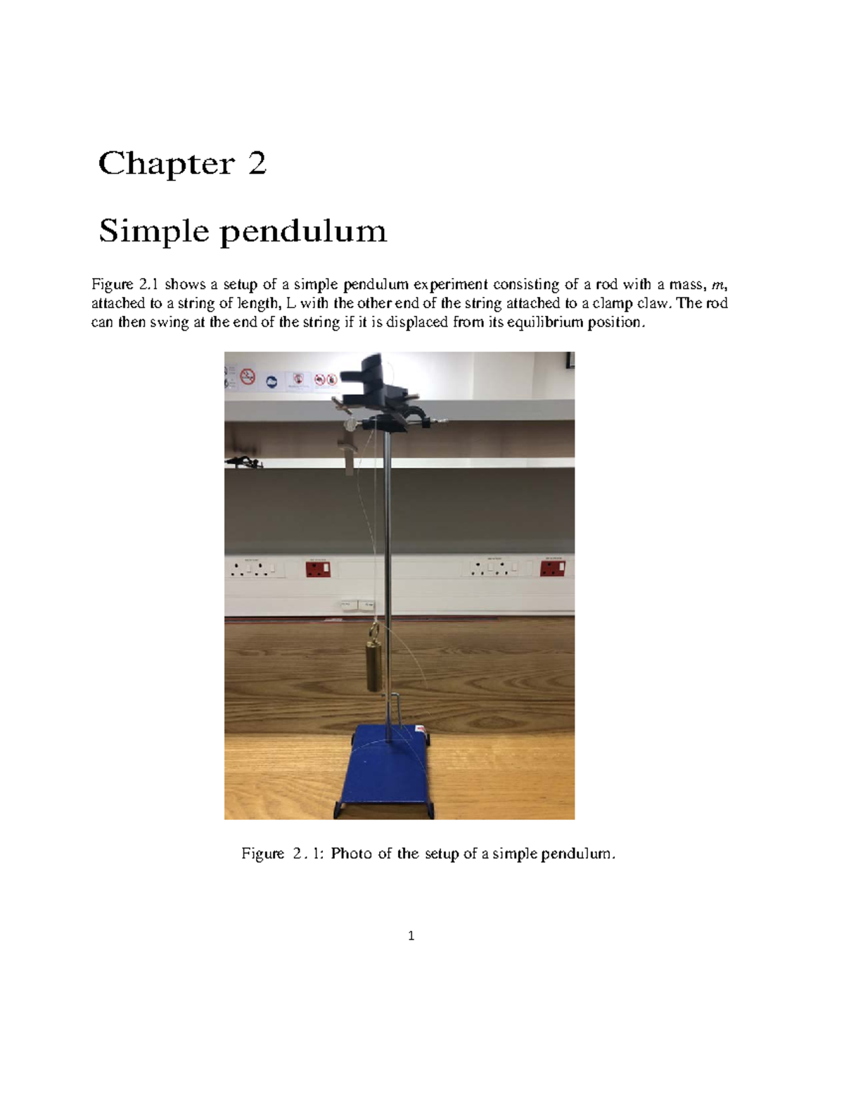 Simple pendulum prac 2 - bhlh - C h a pt e r 2 Simple p e ndul um ...