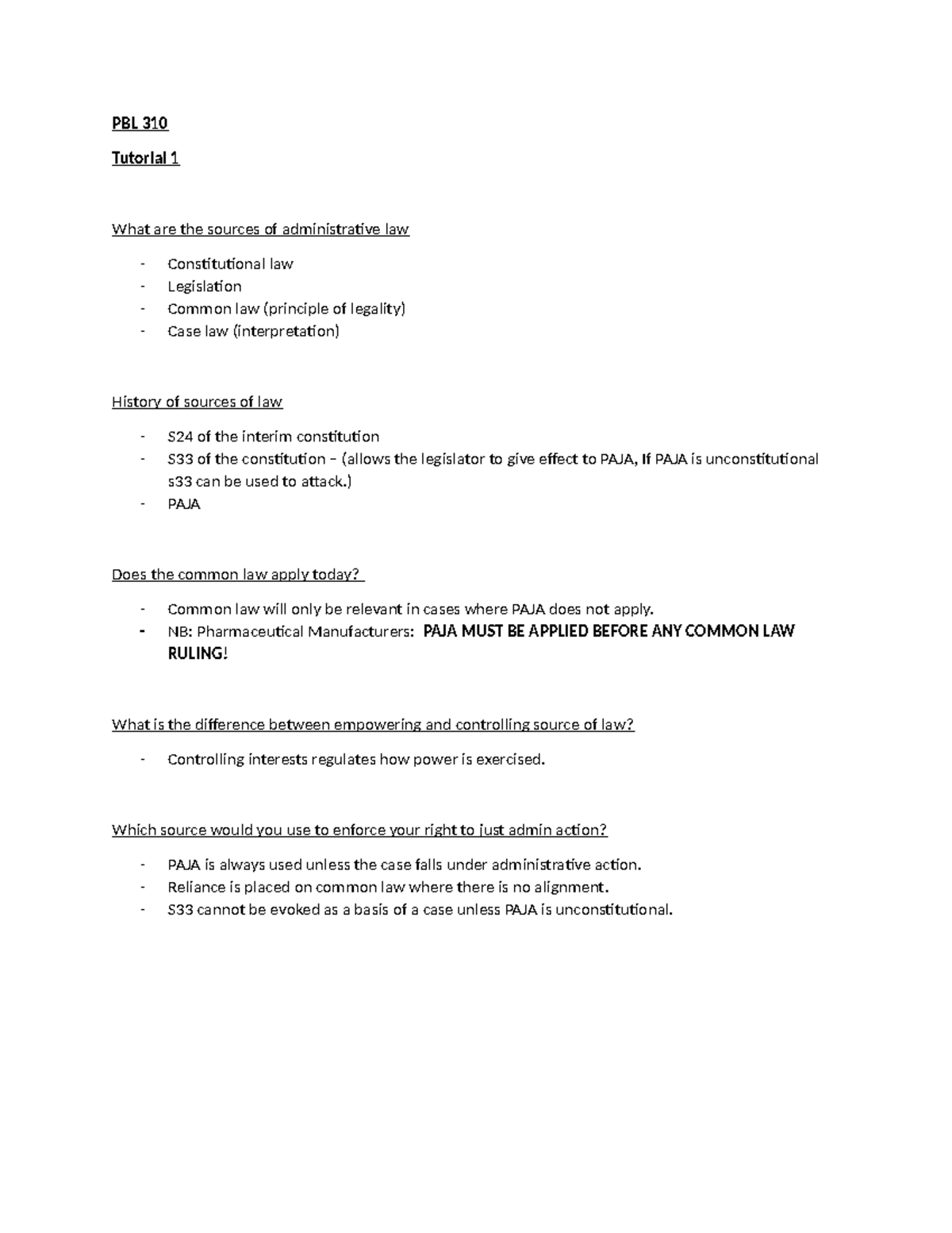 PBL 310 - tutorial 1 - PBL 310 Tutorial 1 What are the sources of ...
