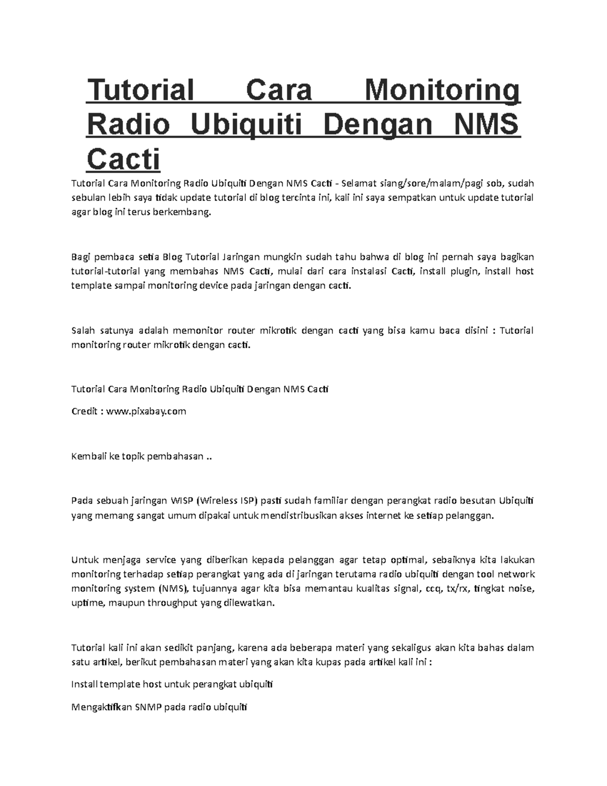 Tutorial Cara Monitoring Radio Ubiquiti Dengan NMS Cacti - Bagi pembaca ...