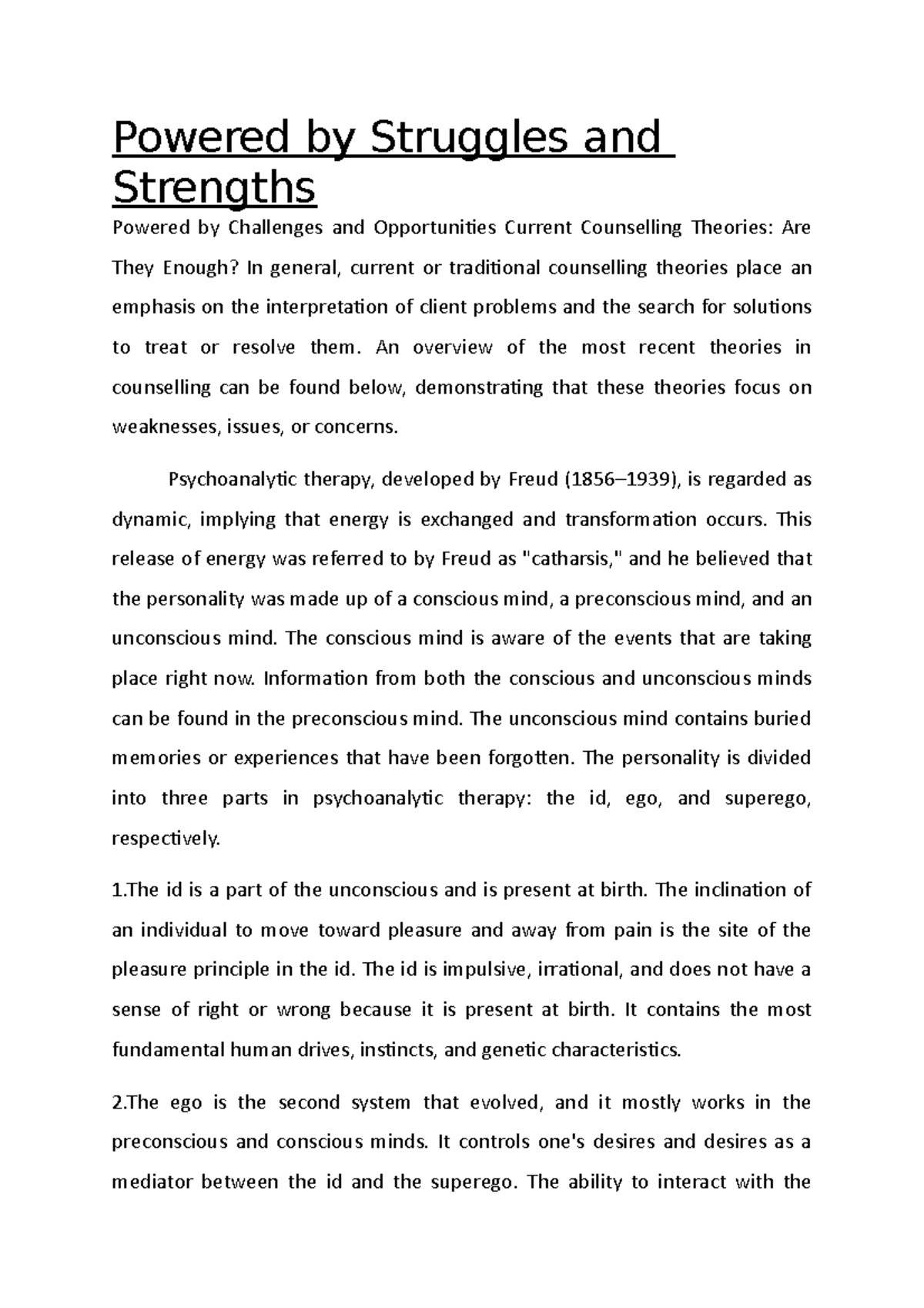 Powered by Struggles and Strengths - Powered by Struggles and Strengths ...