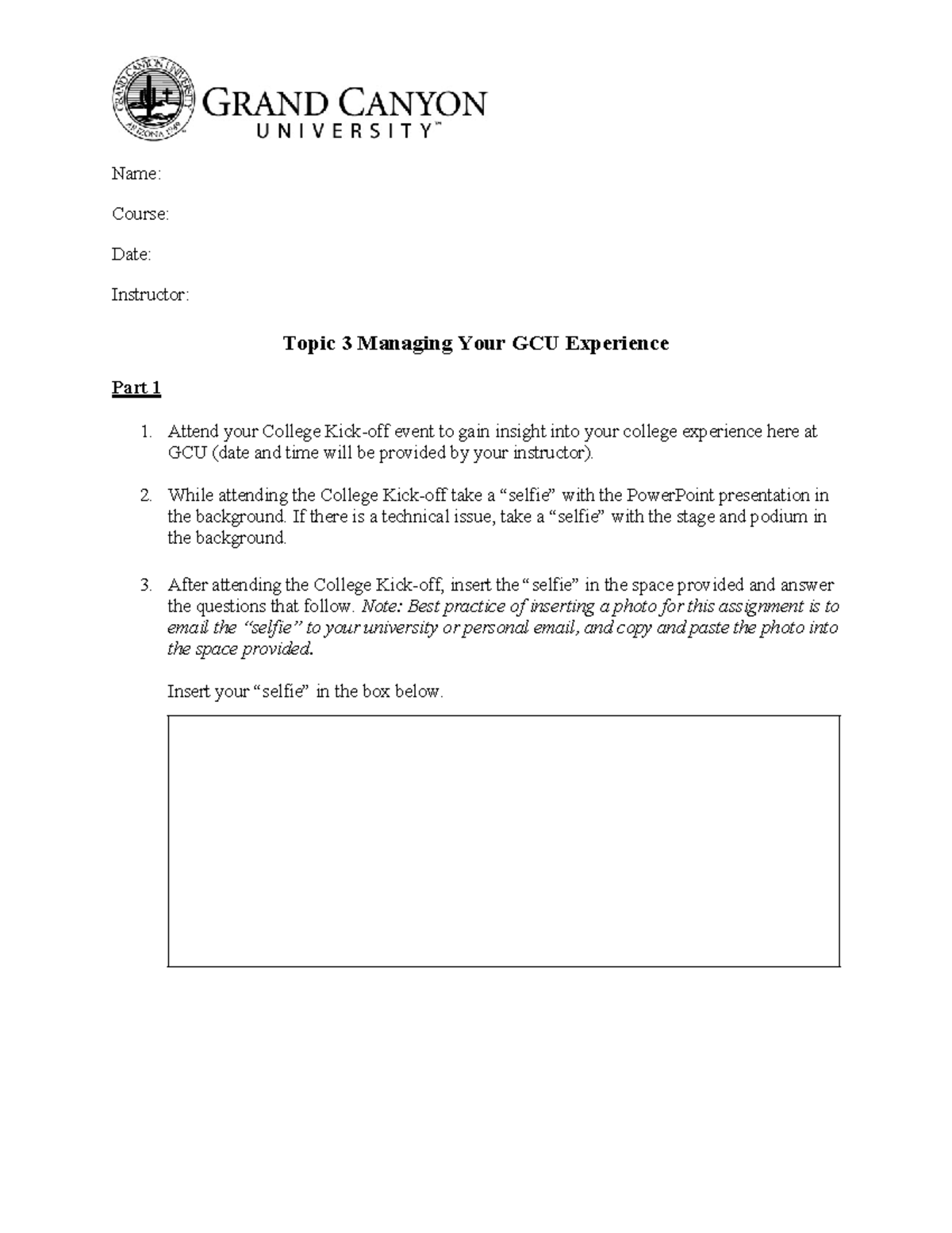 NEW Topic 3 Assignment - stydy notes - Name: Course: Date: Instructor ...
