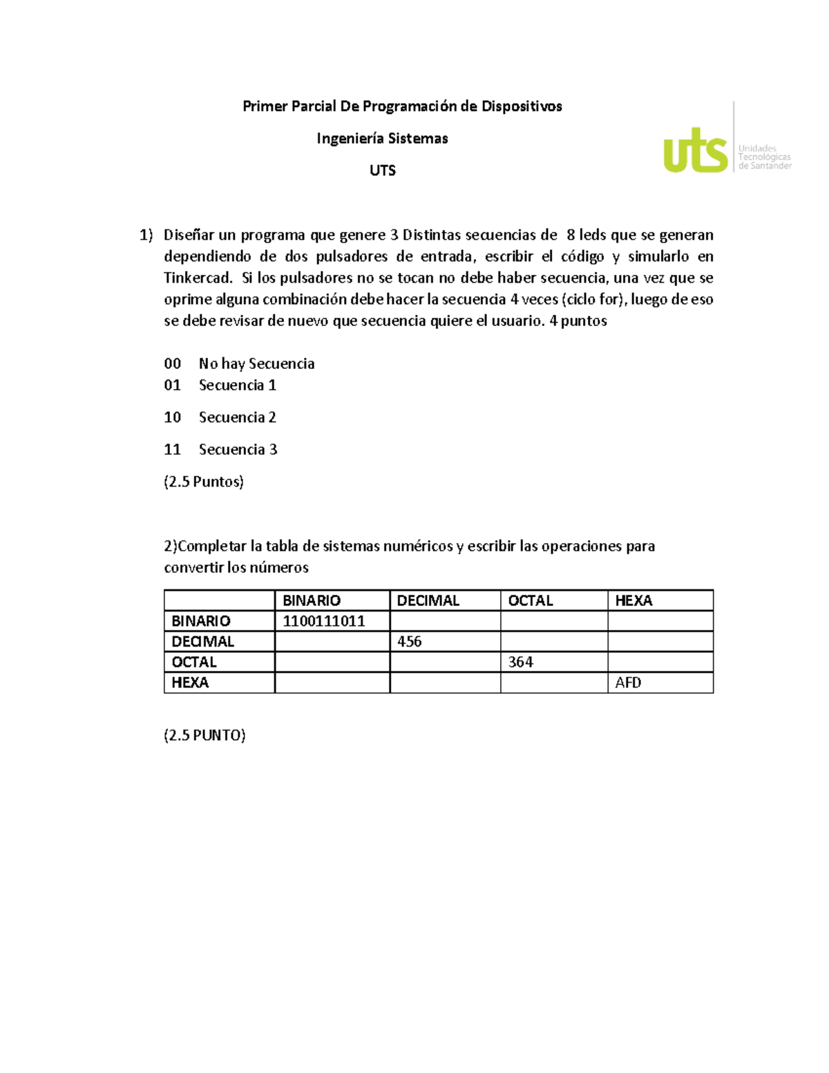 Primer Parcial De Programación de Dispositivos - Primer Parcial De ...