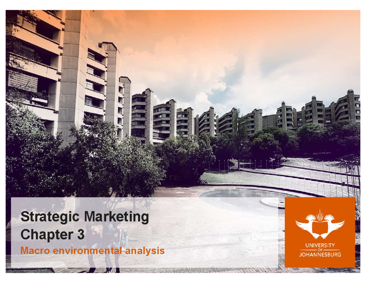 Chapter 3 Macro environmental analysis - Strategic Marketing Chapter 3 Macro environmental ...