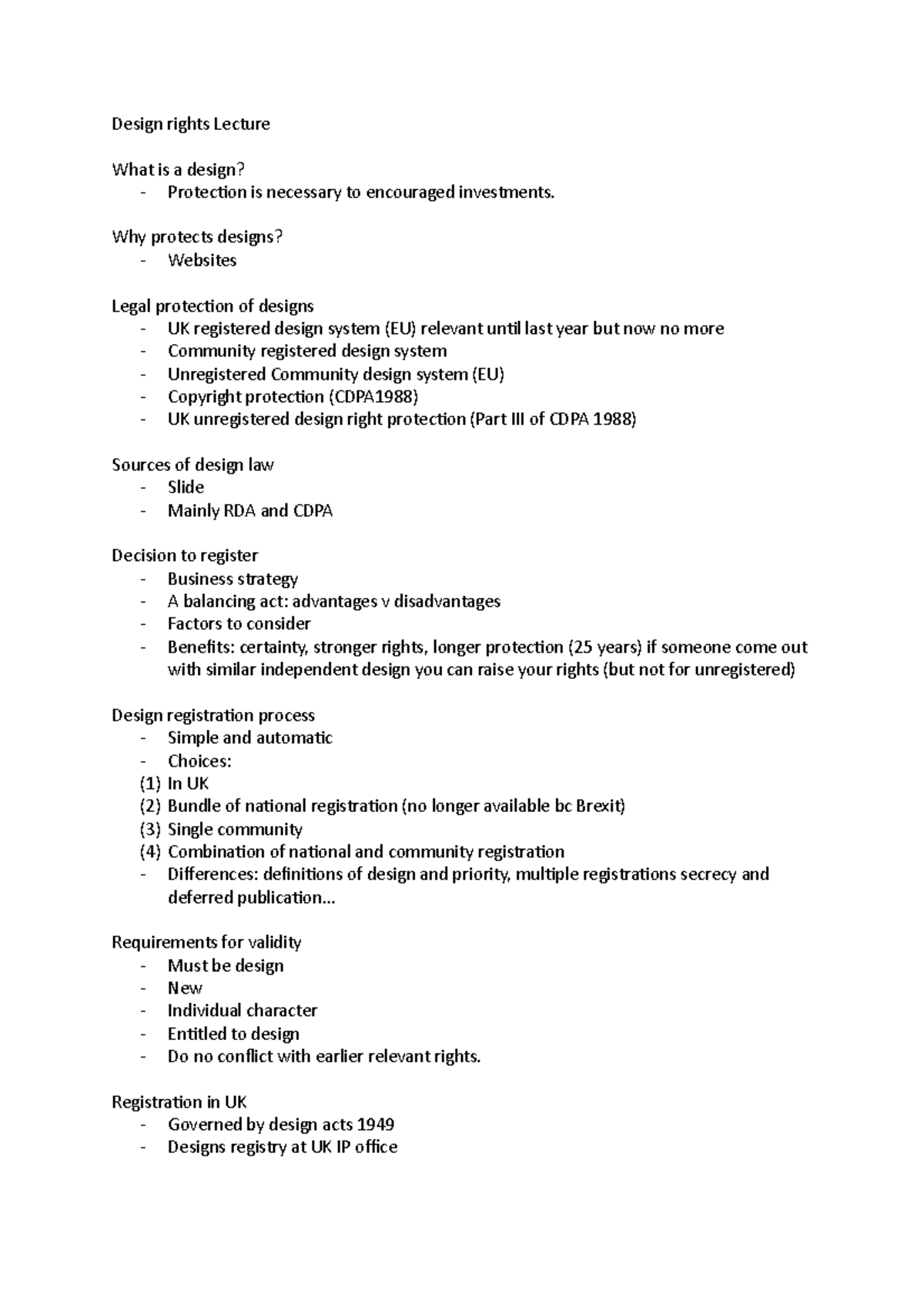 Design Protection - Design rights Lecture What is a design ...