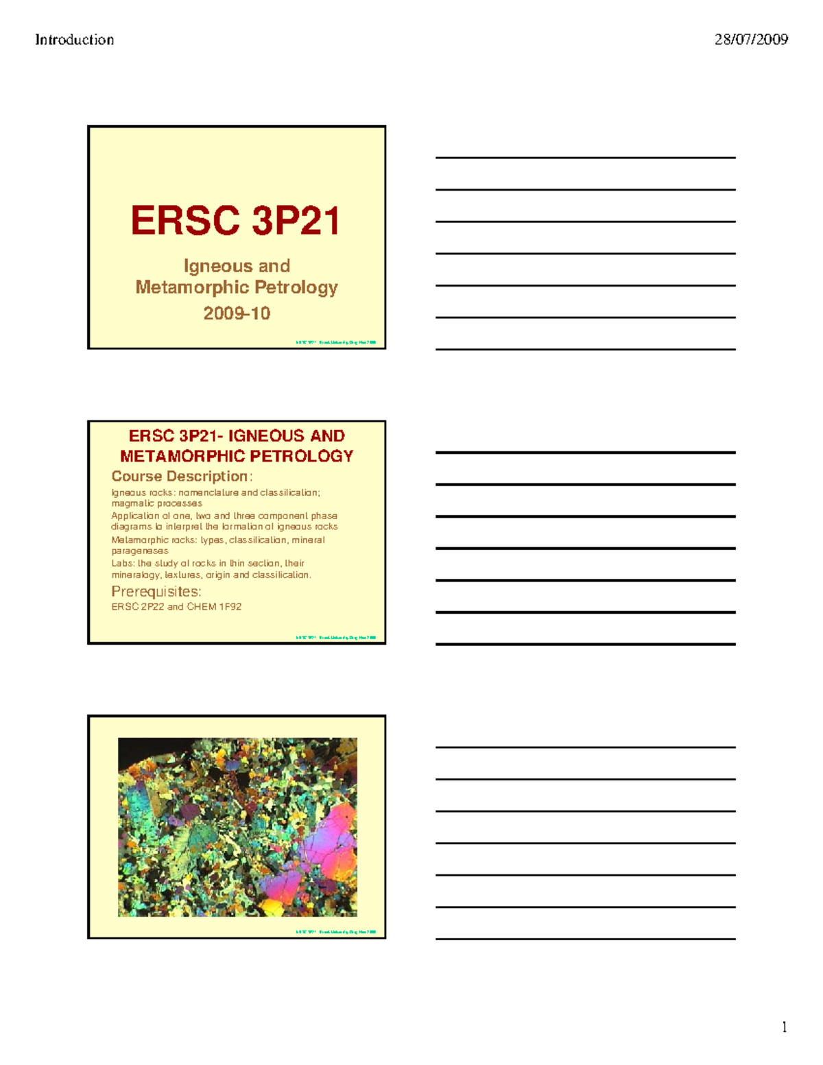 ERSC 3P21 Introduction - ERSC 3P21 - Brock University Greg Finn 2009 ...