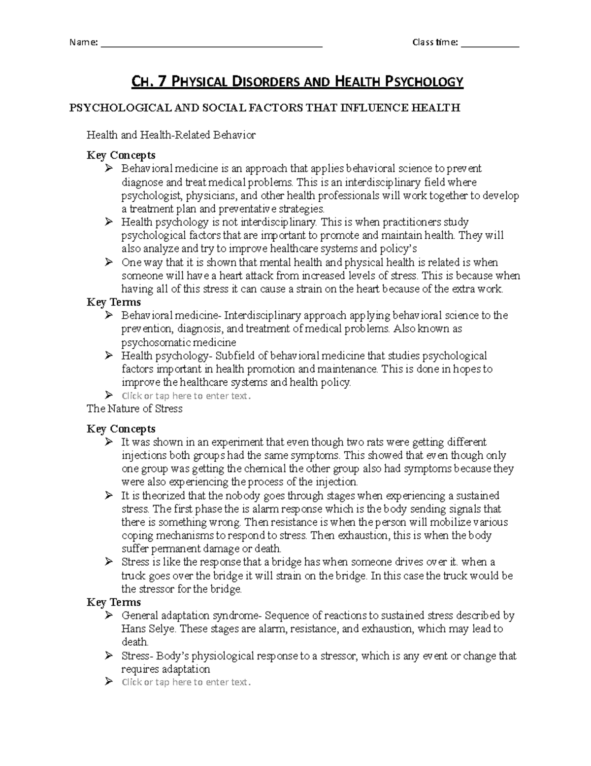 Ch 7 fillable - Notes are taken from textbook - CH. 7 PHYSICAL ...