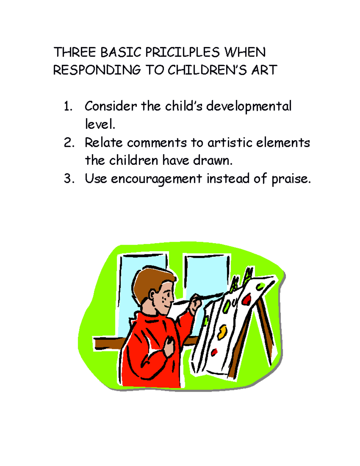 Responding TO Childrens ART revised - THREE BASIC PRICILPLES WHEN ...