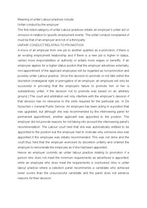 Chapter 9 - notes - CHAPTER 9: AUTOMATICALLY UNFAIR DISMISSALS 1 ...
