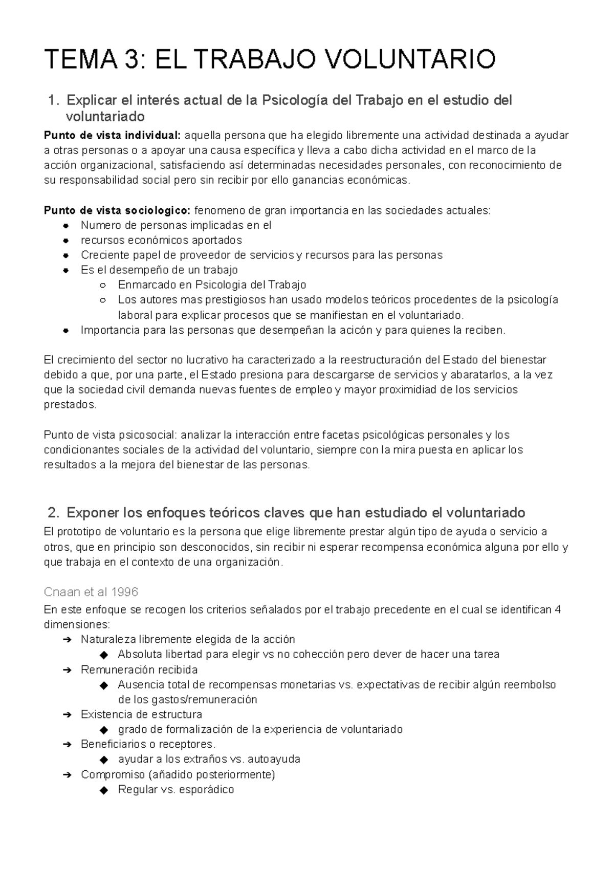 TEMA 3 El trabajo voluntario - TEMA 3: EL TRABAJO VOLUNTARIO 1 ...