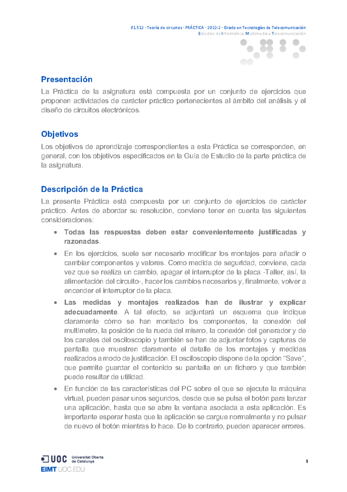 TC IB 20222 Practica - Estudios de Informática, Multimedia y ...