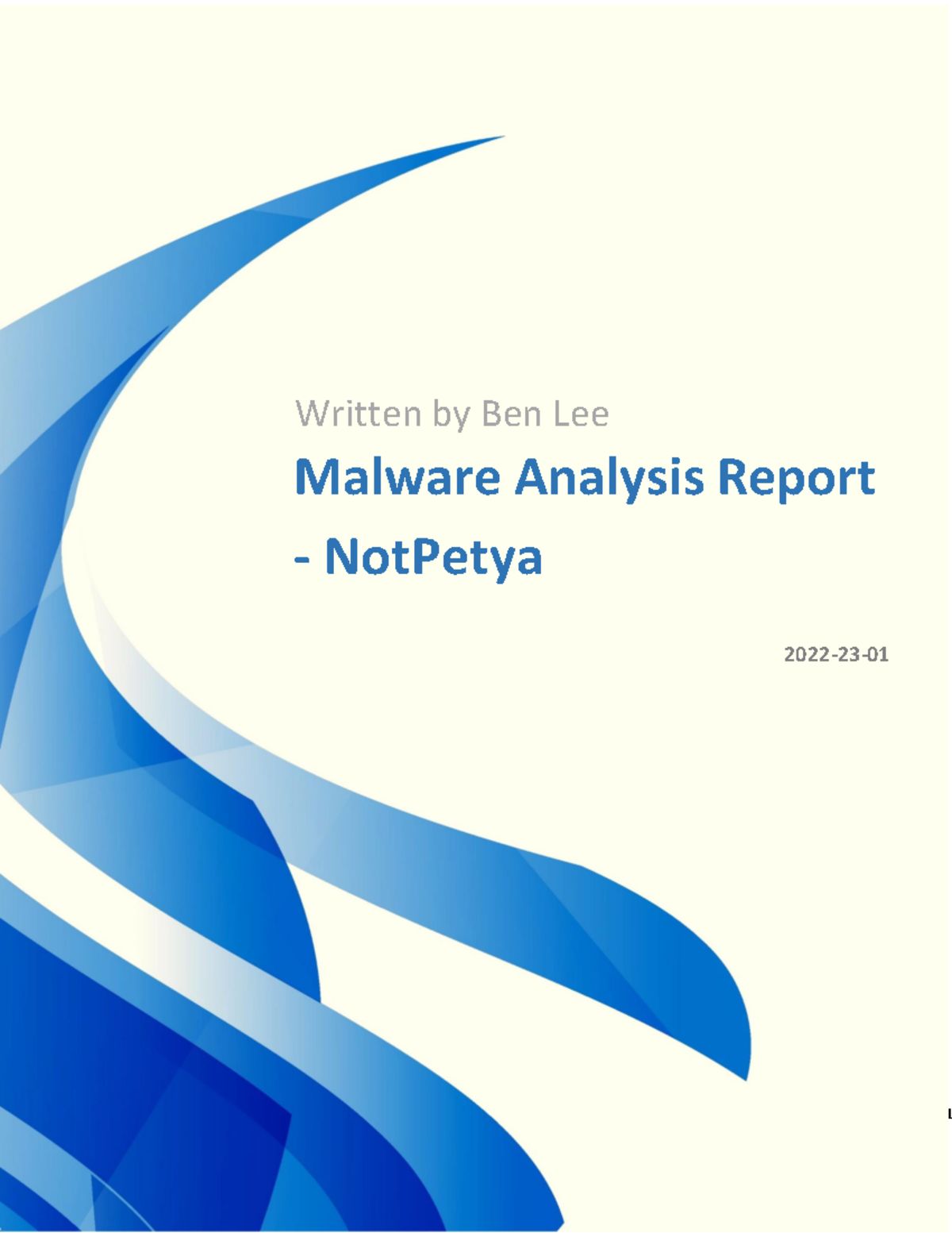 Malware Analysis Report - Written by Ben Lee Malware Analysis Report ...