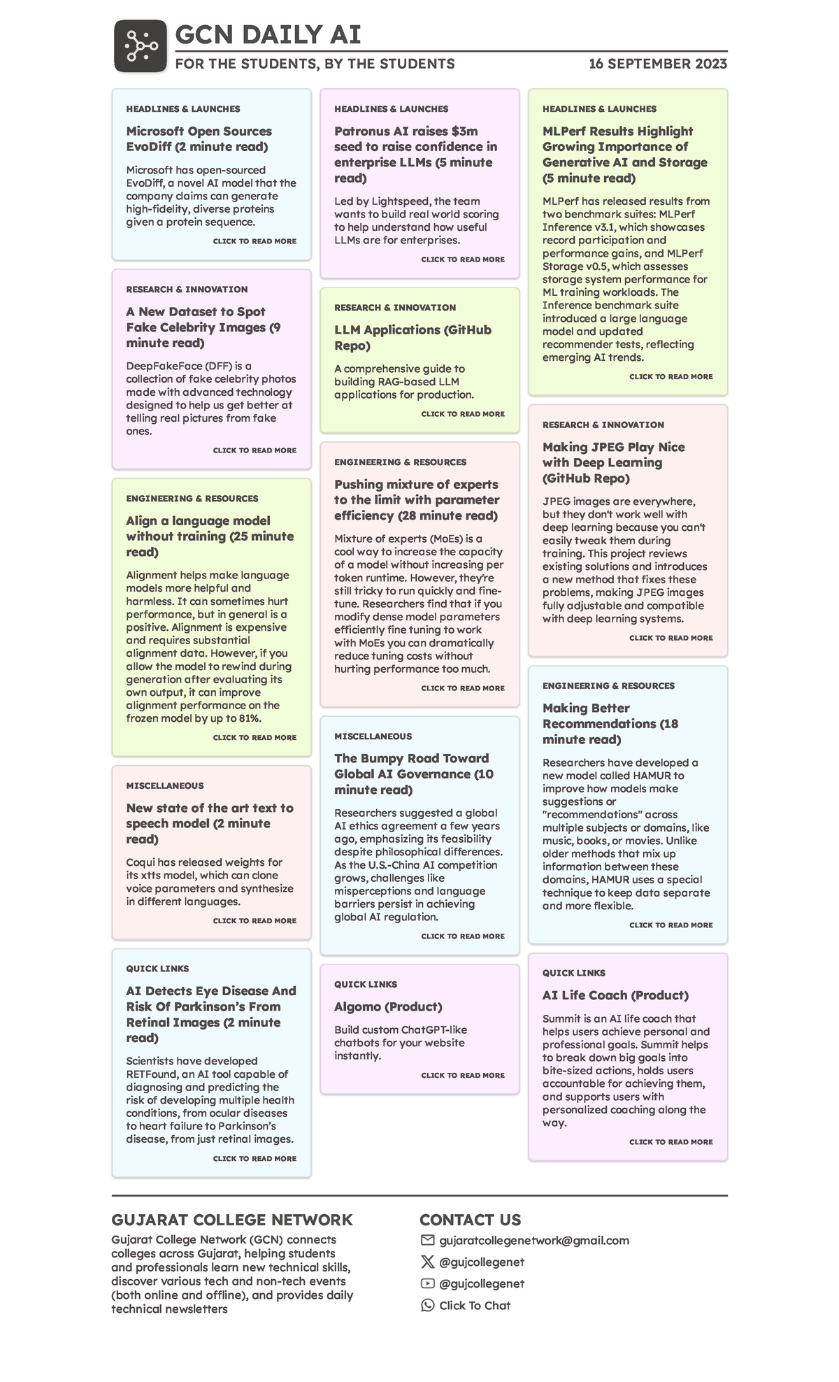 AI GCN 16-SEP-2023 - learn ai from scratch - GCN DAILY AI FOR THE STUDENTS, BY THE STUDENTS 16 ...