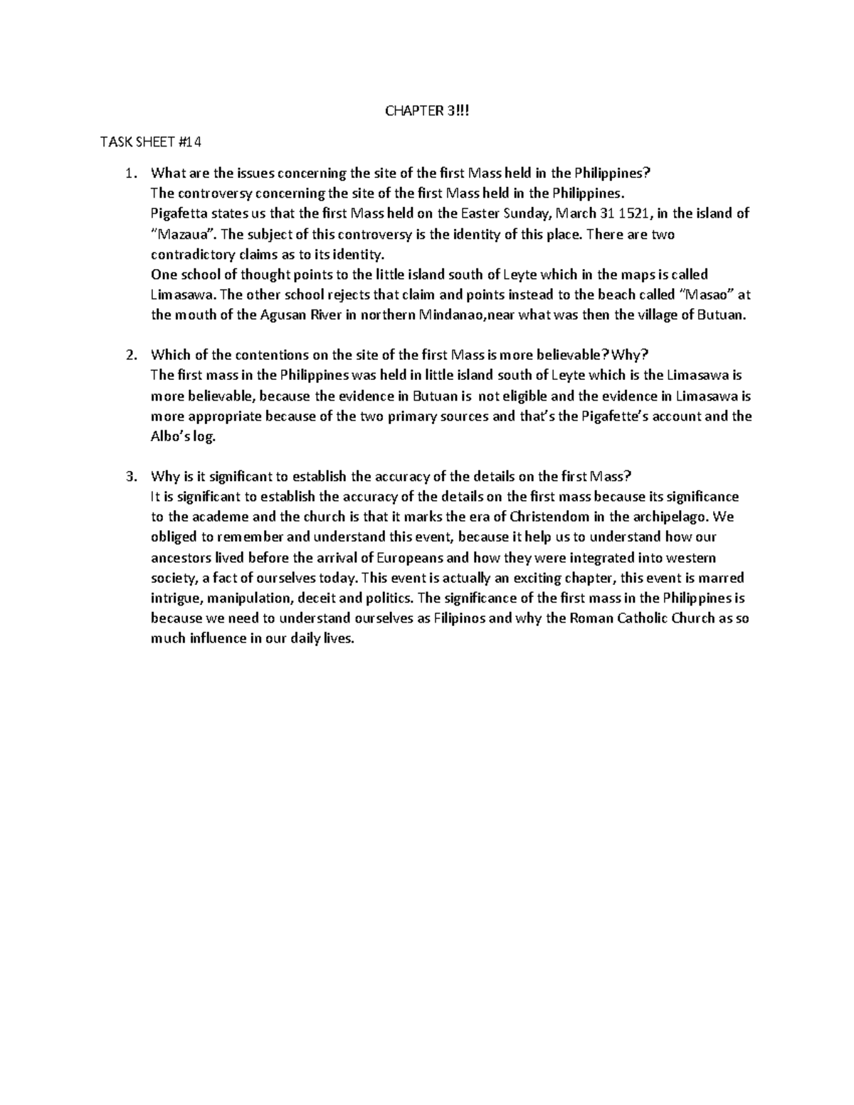 Activities - It will you to gain more knowledge in this activity - CHAPTER 3!!! TASK SHEET What ...