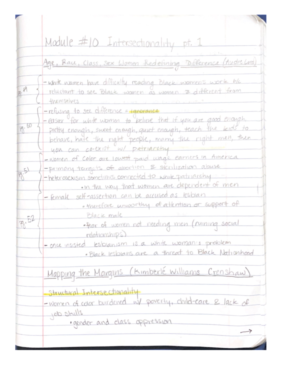 AES Module 10 - Intersectionality part 1 - aes 150 - Studocu