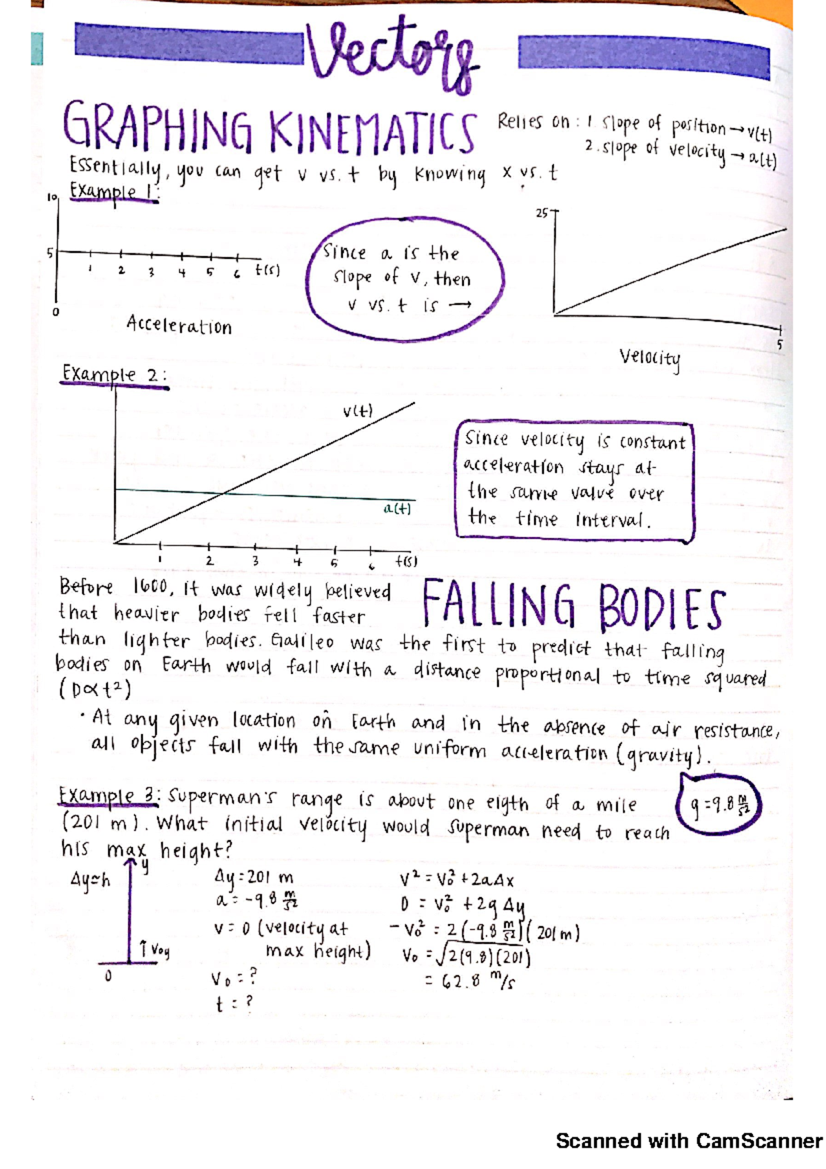 Vectors and 2D Motion - PHYS 2A - Scanned with CamScanner Scanned with ...