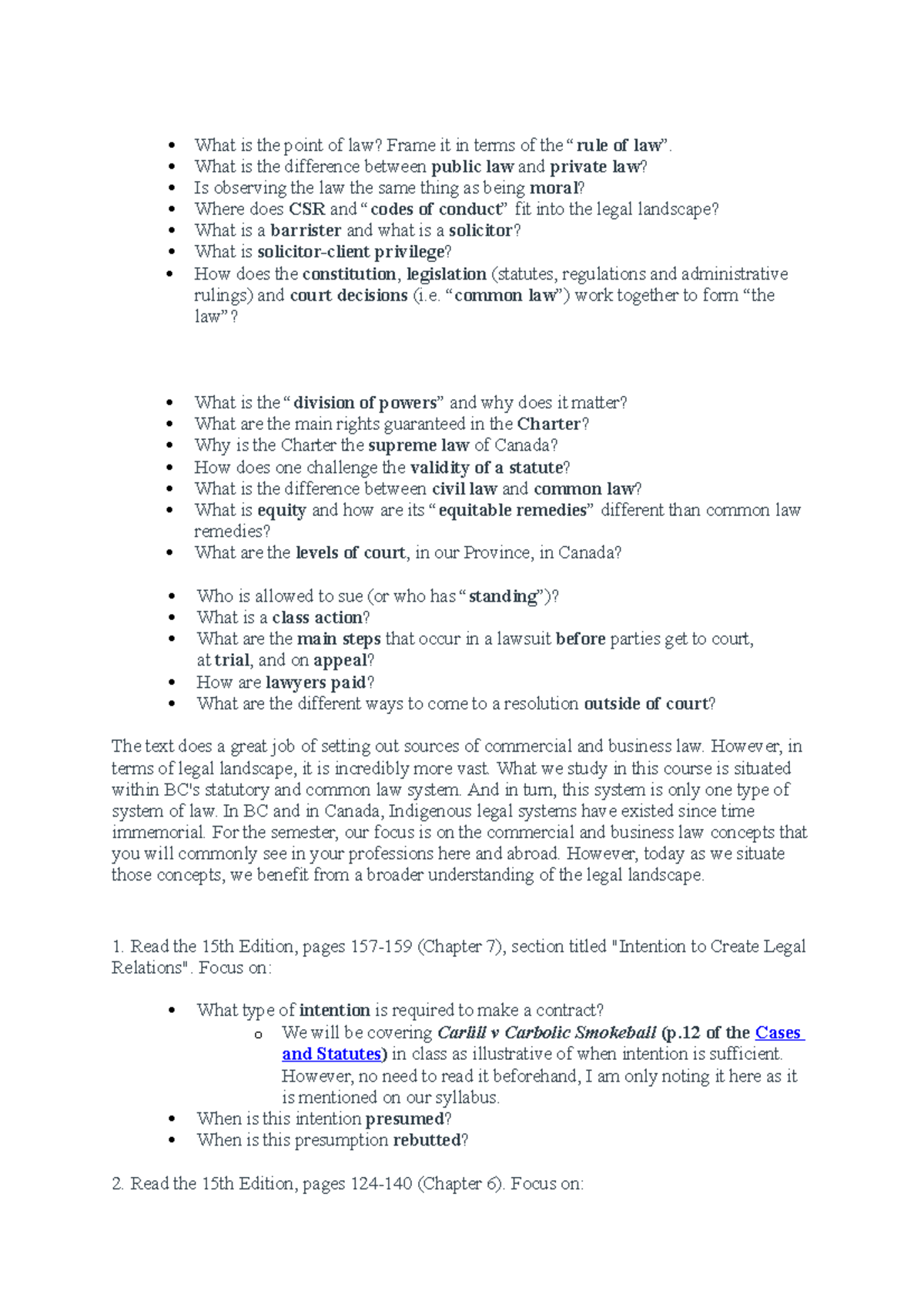 Practice - Vanessa Park - What is the point of law? Frame it in terms ...