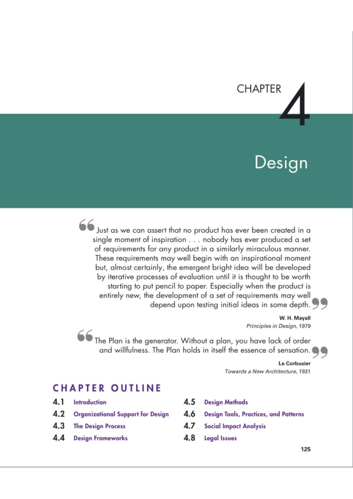 Chapter 04 - Design - CHAPTER 4 Design Just as we can assert that no ...
