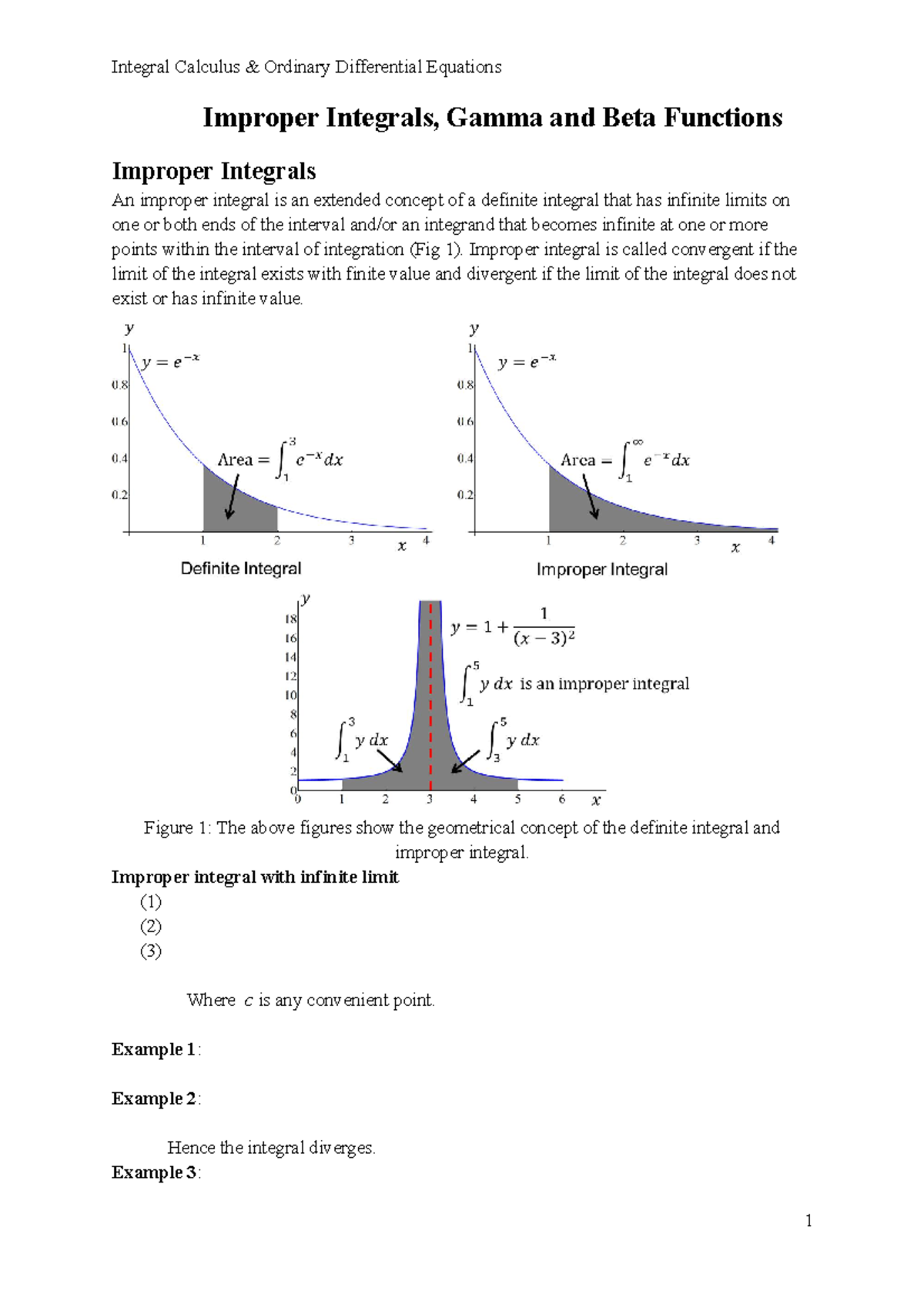 Improper Gamma Beta Calculas Related Problems Improper Integrals Gamma And Beta Functions