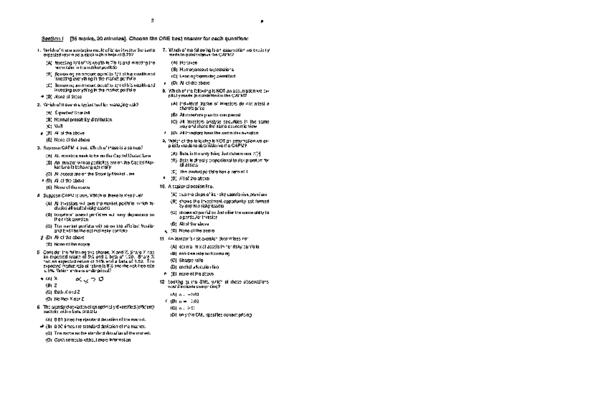 Exam, answers - FNCE90056 - Studocu