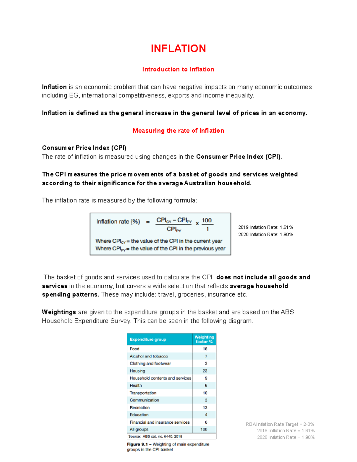 Inflation - INFLATION Introduction to Inflation Inflation is an ...