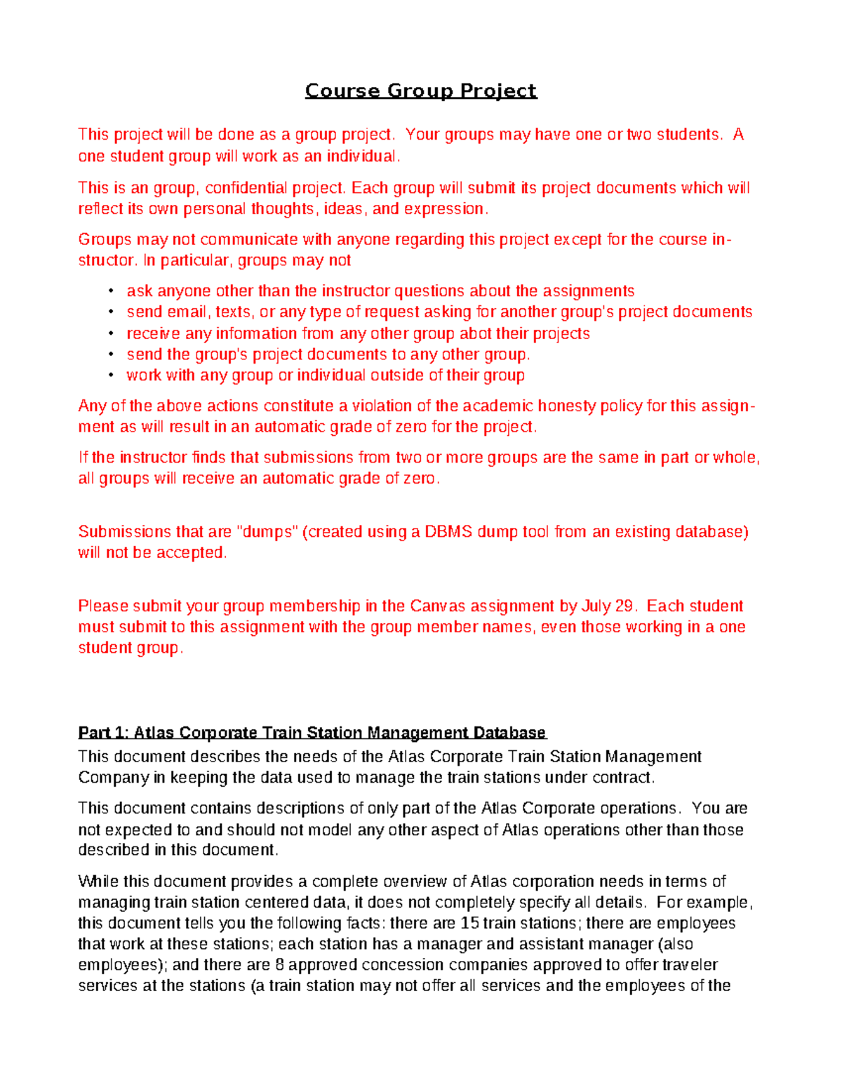 Course Project-2 - Project - Course Group Project This project will be done as a group project ...