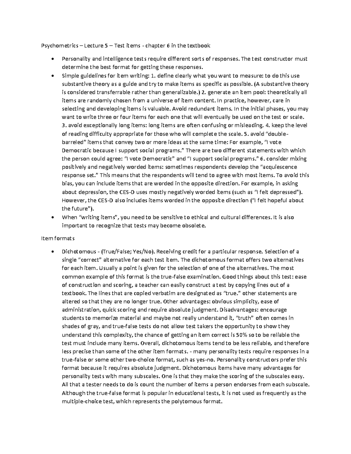 Psychometrics Lecture 5 Warning Tt Undefined Function 32 Warning Tt Undefined Function